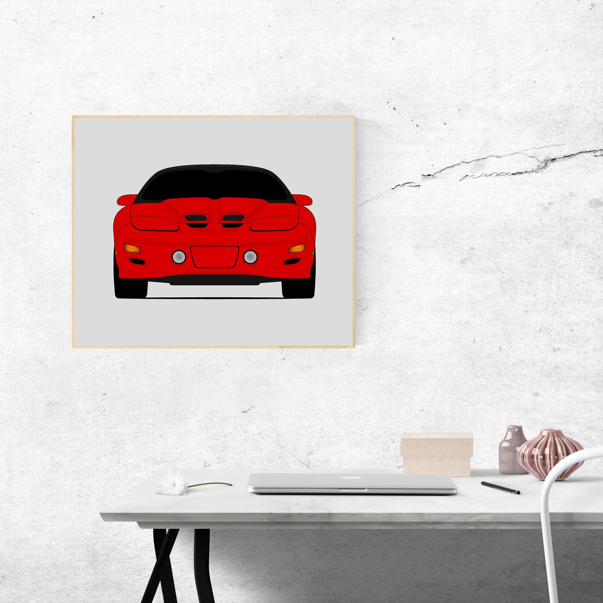 Pontiac Firebird Trans Am WS6 (1998-2002) Inspired Car Poster Print ...