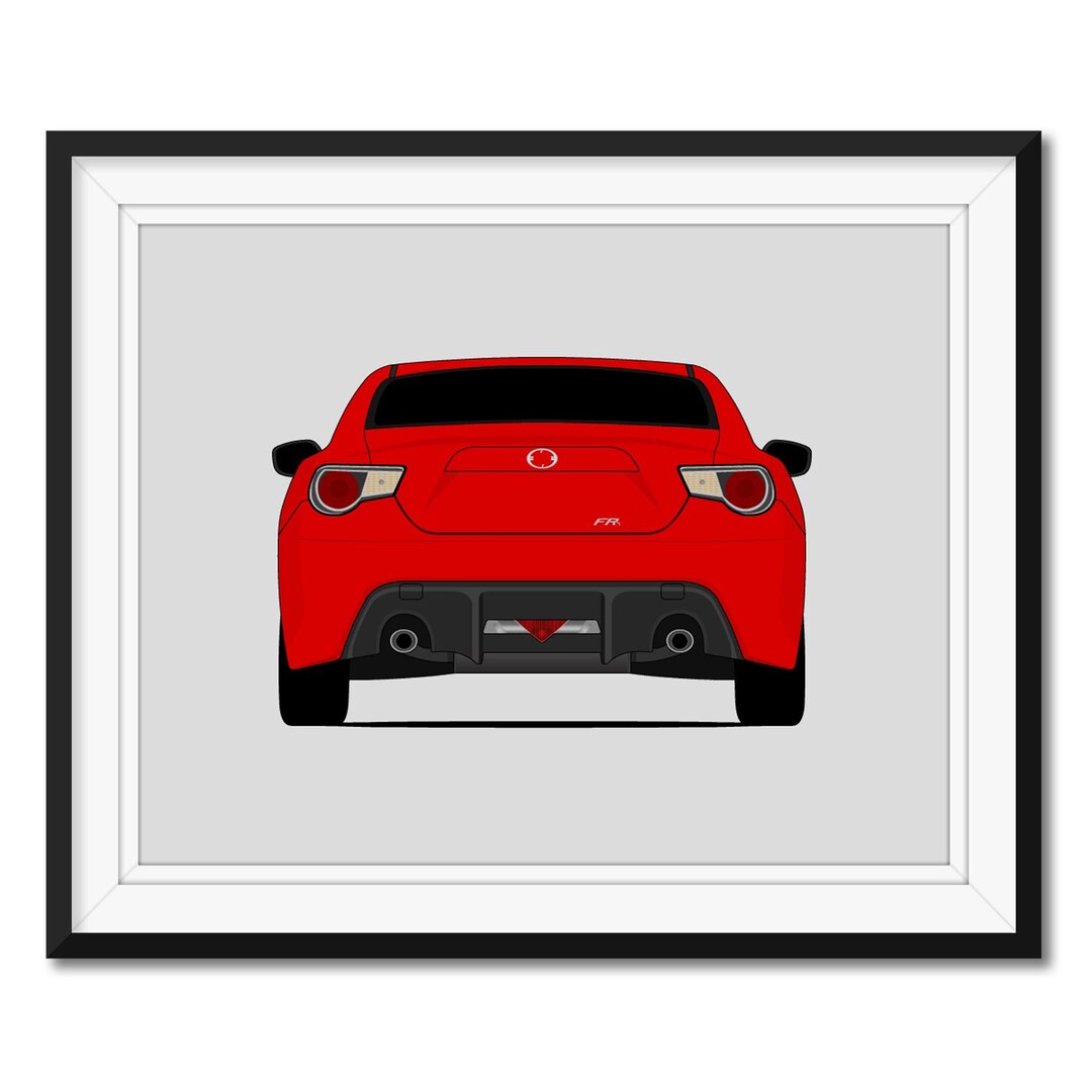 Scion FRS GT86 (2012-2016) (rear) Inspired Car Poster Print Wall Art ...