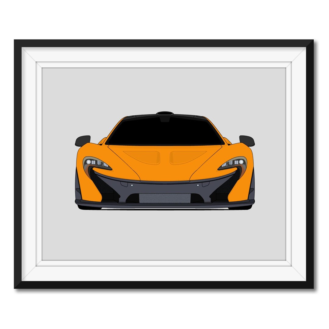 Mclaren P1 Hypercar (2013-2015) Inspired Car Poster Print Wall Art ...