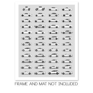 Ford Inspired Car Poster (side Profile) Print Wall Art Decor of the ...