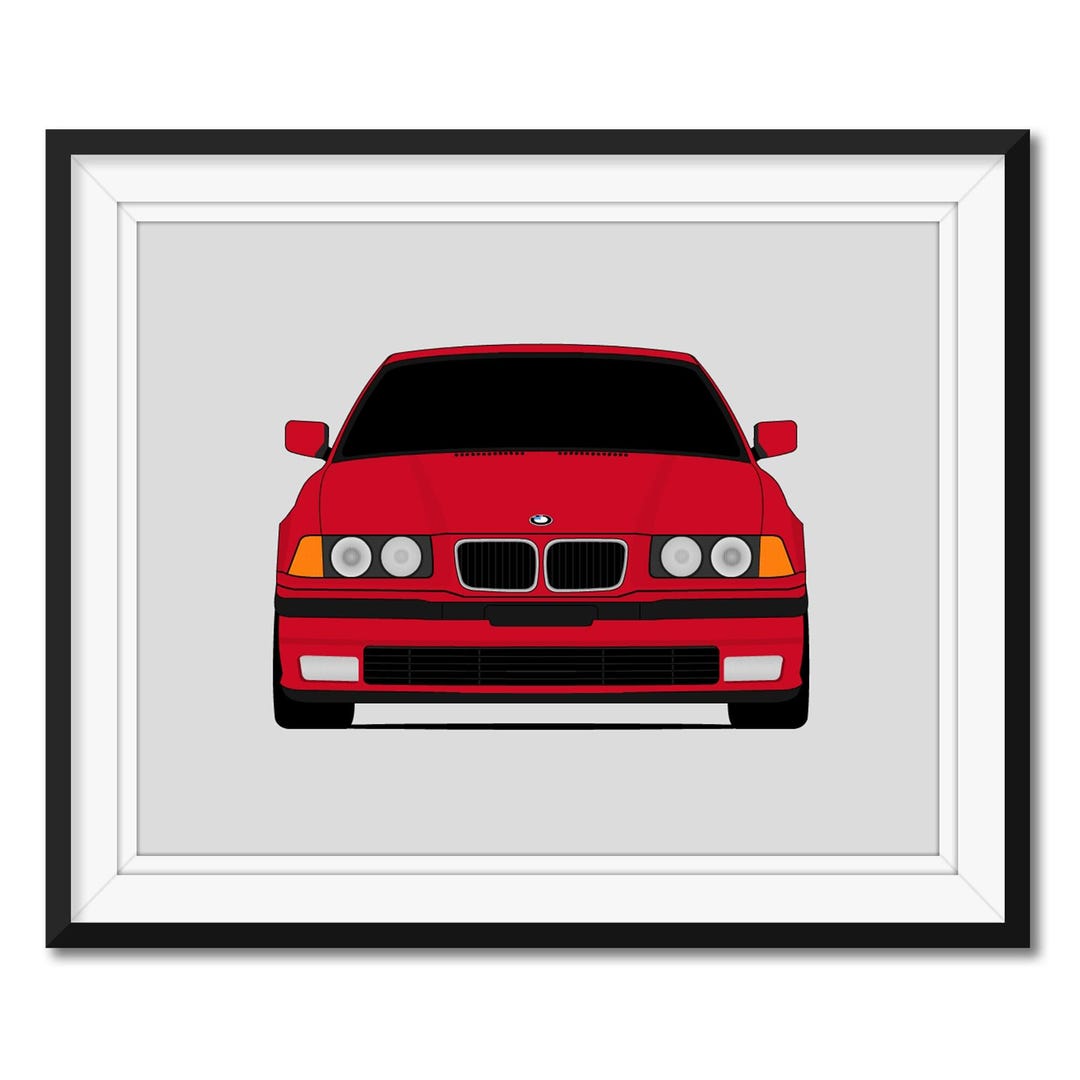 BMW 3 Series 328i / 325i /320i E36 (1995-1998) Inspired Car Poster ...