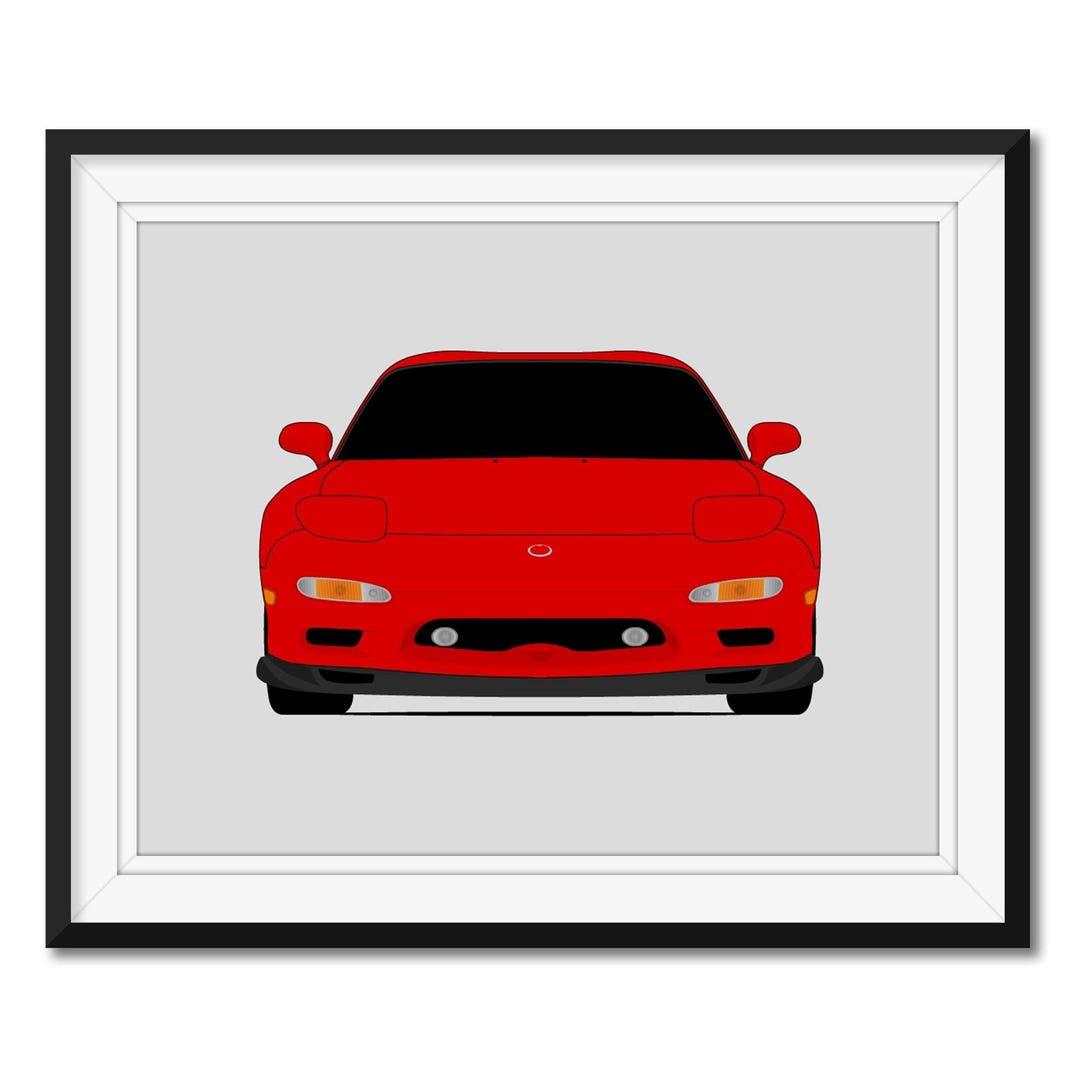 Mazda RX-7 FD (1991-1993) Inspired Car Poster Print Wall Art Decor RX7 ...