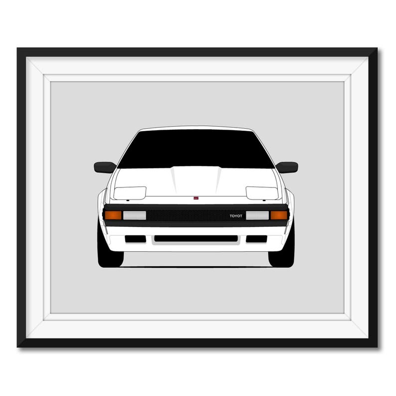 Toyota Supra MK 2 (A60) (1982-1986) 2nd Generation Inspired Car Poster ...