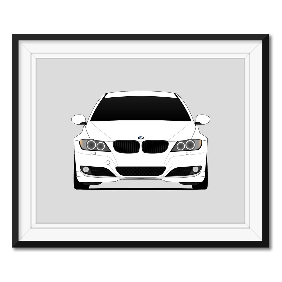 BMW 3 Series 335i LCI Coupe E90 (2007-2010) Inspired Car Poster Print ...