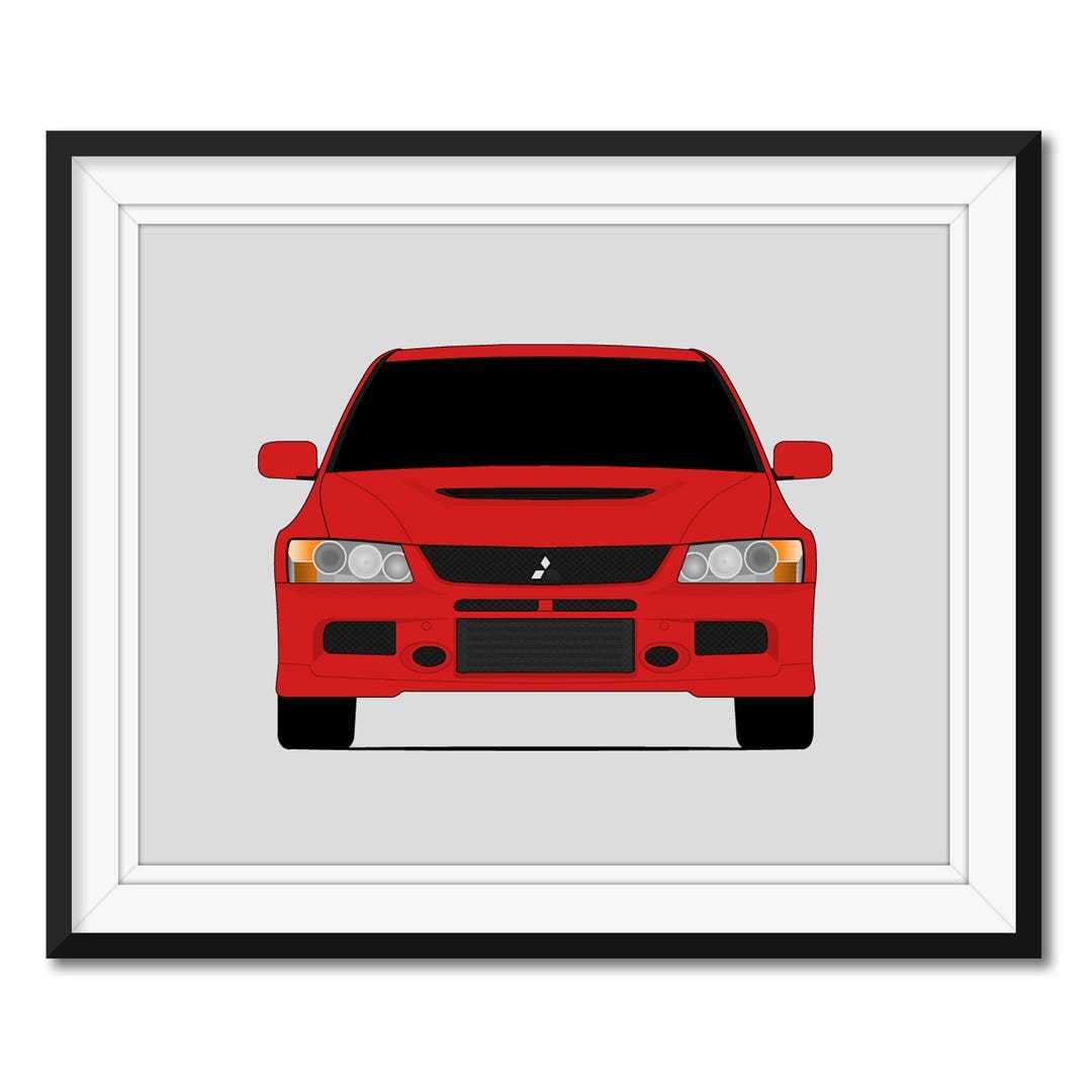 Mitsubishi Lancer Evolution IX CT9A 2005-2007 Inspired Car Poster Print ...
