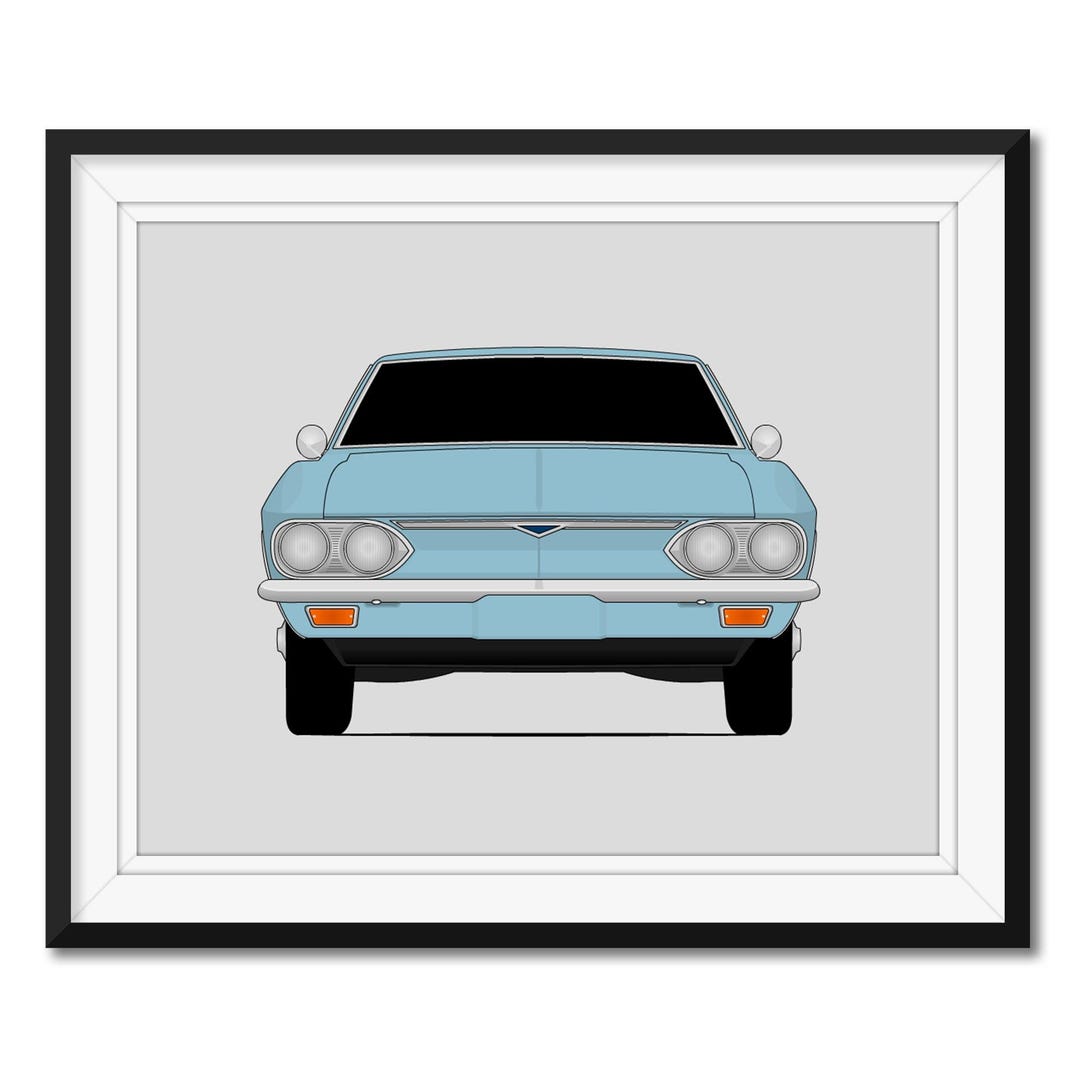 Chevy Corvair (1965-1969) Inspired Car Poster Print Wall Art Decor CX1 ...