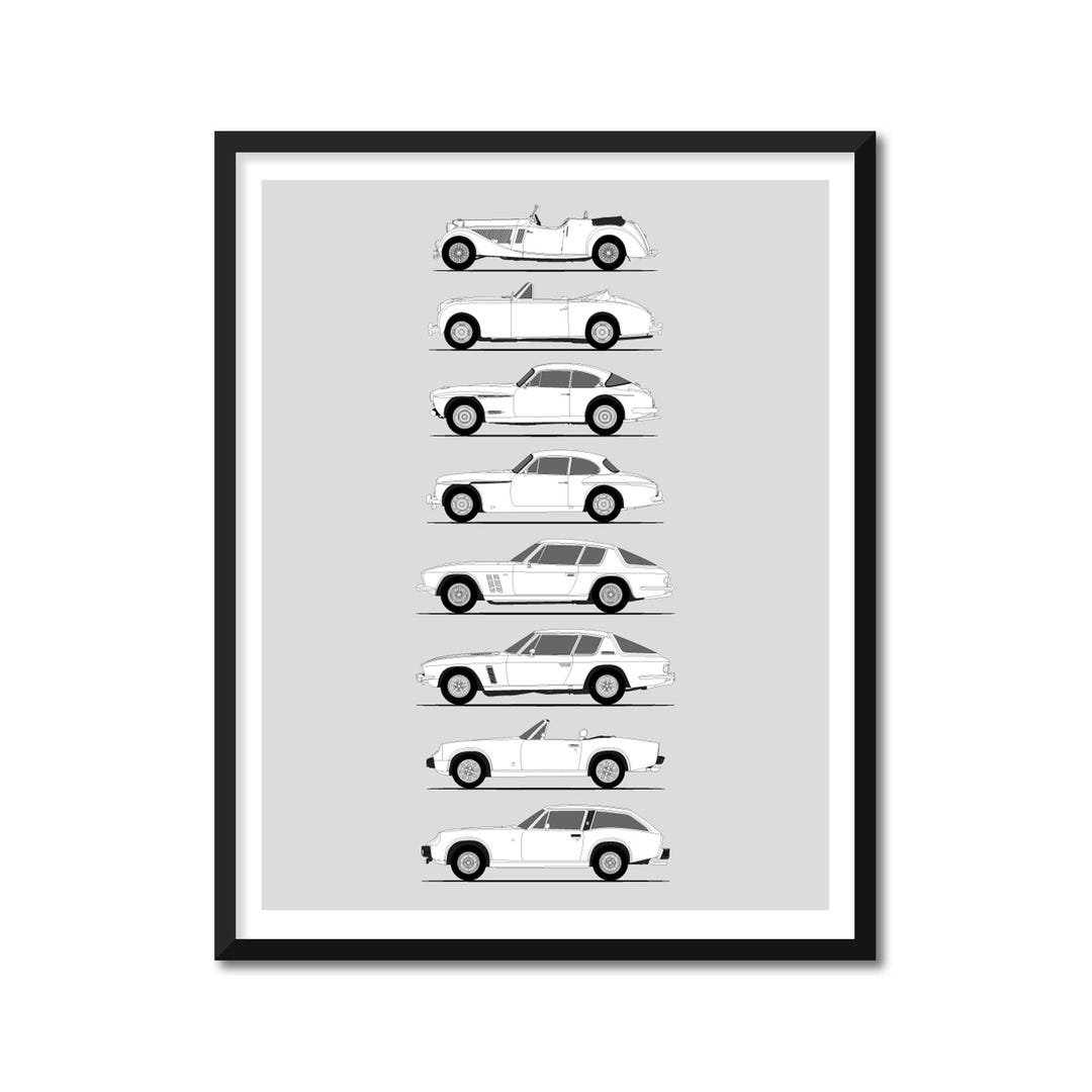 Jensen Inspired Car Poster (side Profile) Print Wall Art Decor of ...