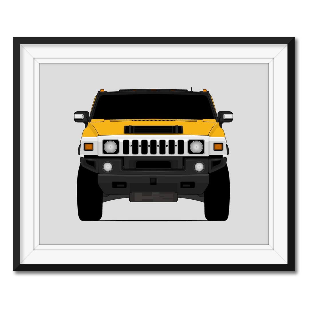 GMC Hummer H2 (2003-2007) Inspired Poster Print Wall Art Decor CX1 ...