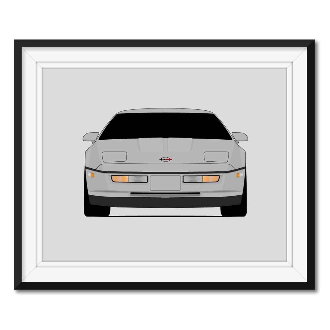 Chevy Corvette C4 (1984-1996) 4th Generation Inspired Car Poster Print ...