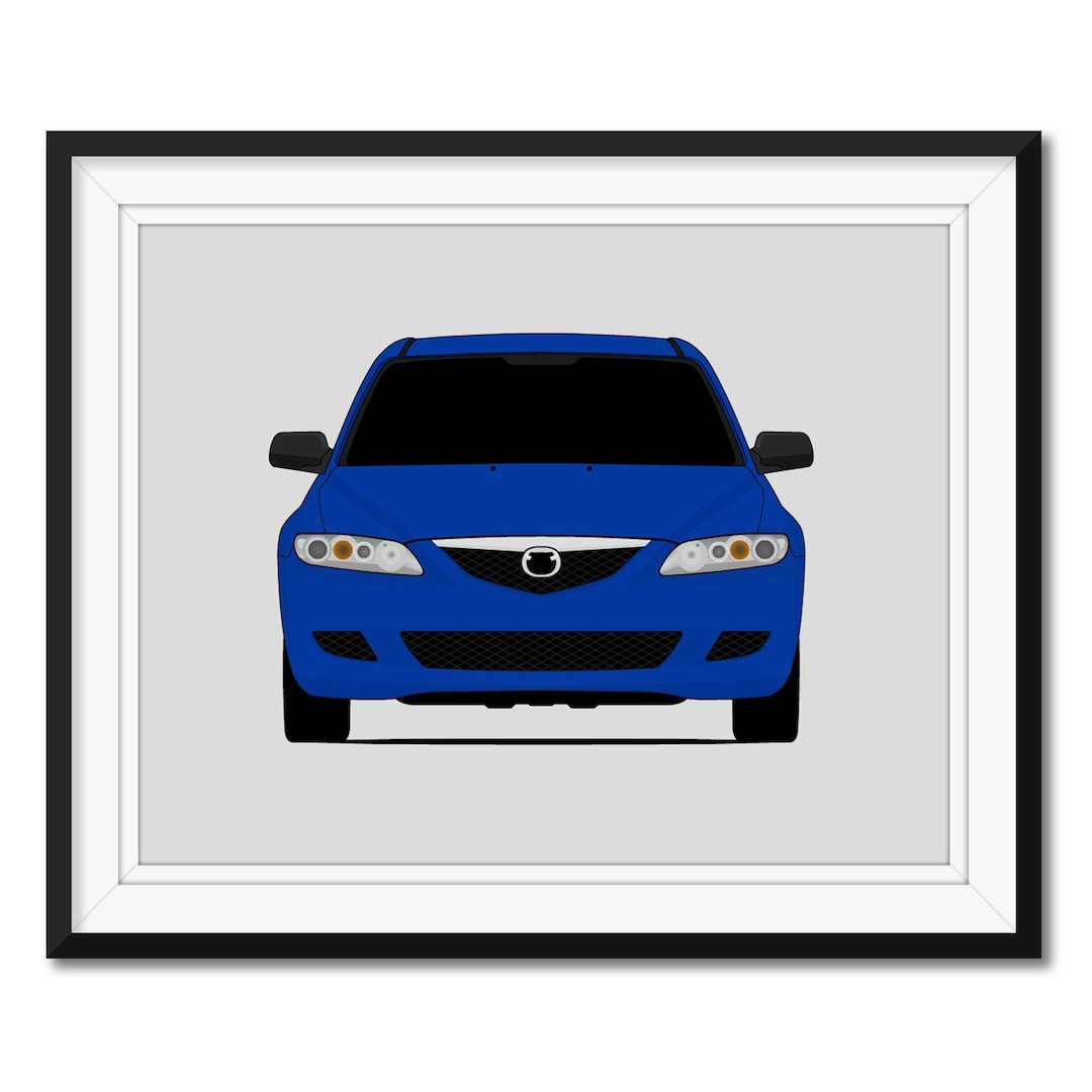 Mazda 6 GG1 (2002-2004) 1st Generation Inspired Car Poster Print Wall ...