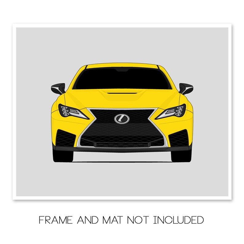 Lexus RC-F 2020-pre Facelift Inspired Car Poster Print Wall Art Decor ...