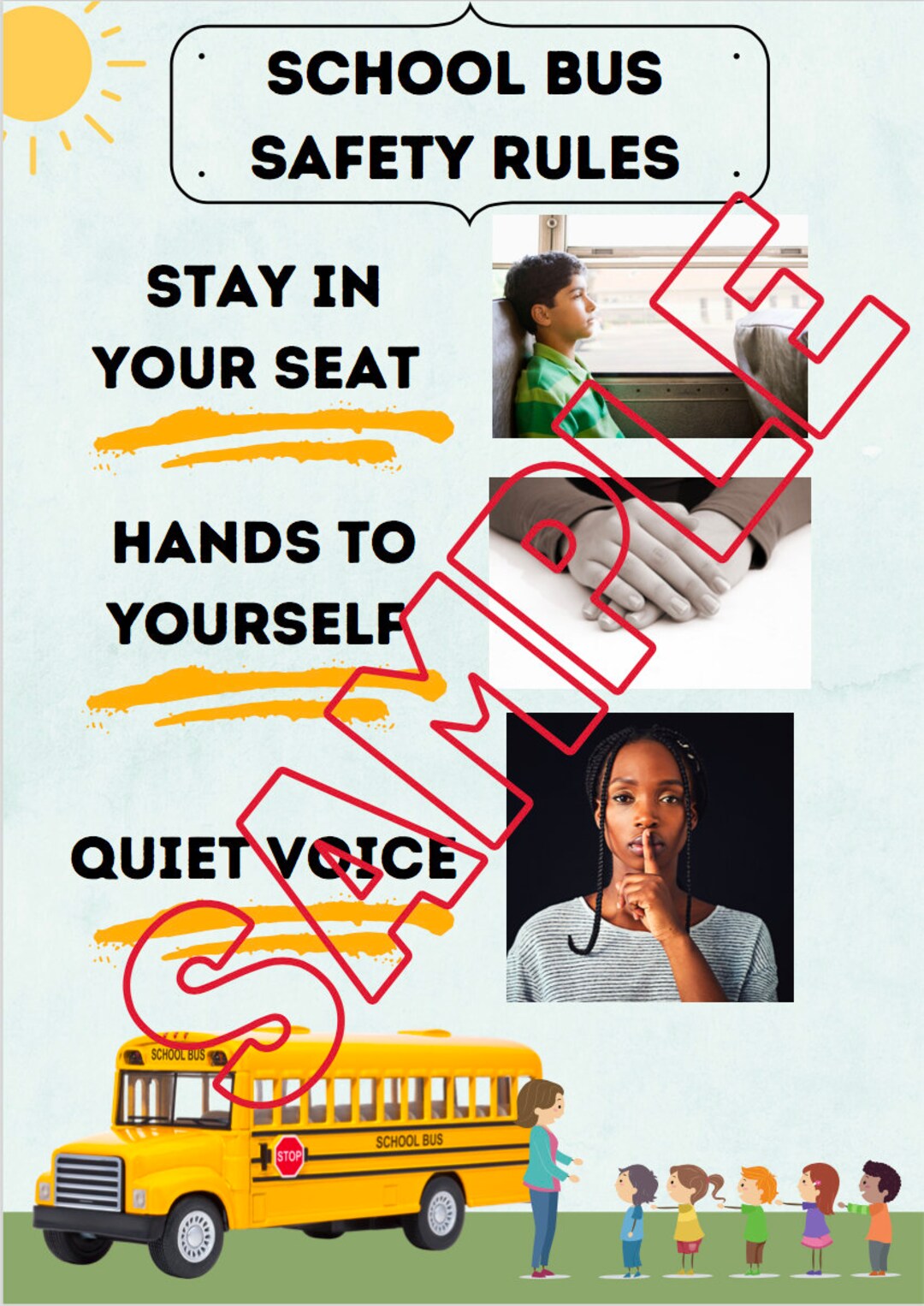 Bus Expectations/rules - Etsy