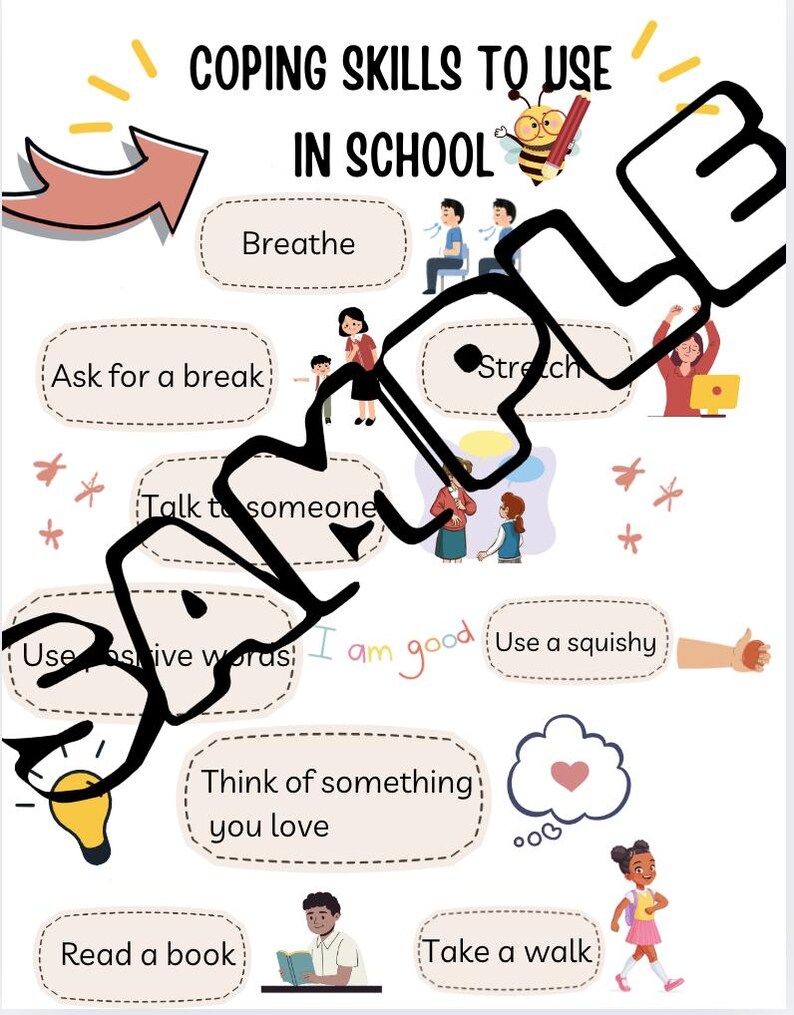 Coping Skills to Use in School - Etsy