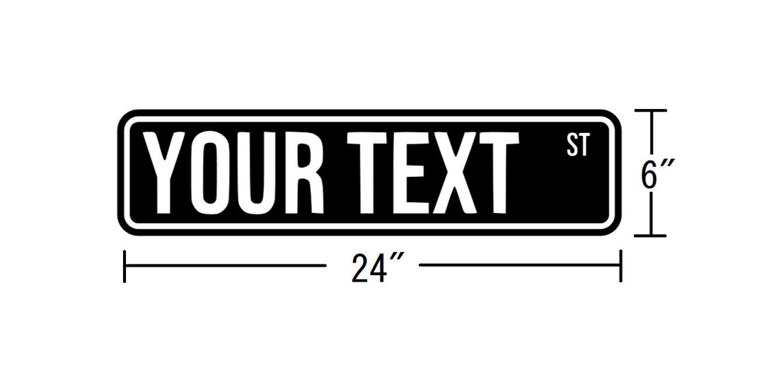 Custom 24"x6" Street Sign - Etsy