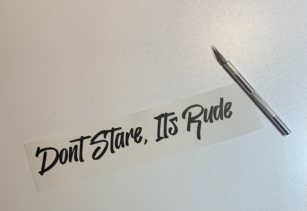 Don’t Stare, It’s Rude! Vinyl Decal - Etsy