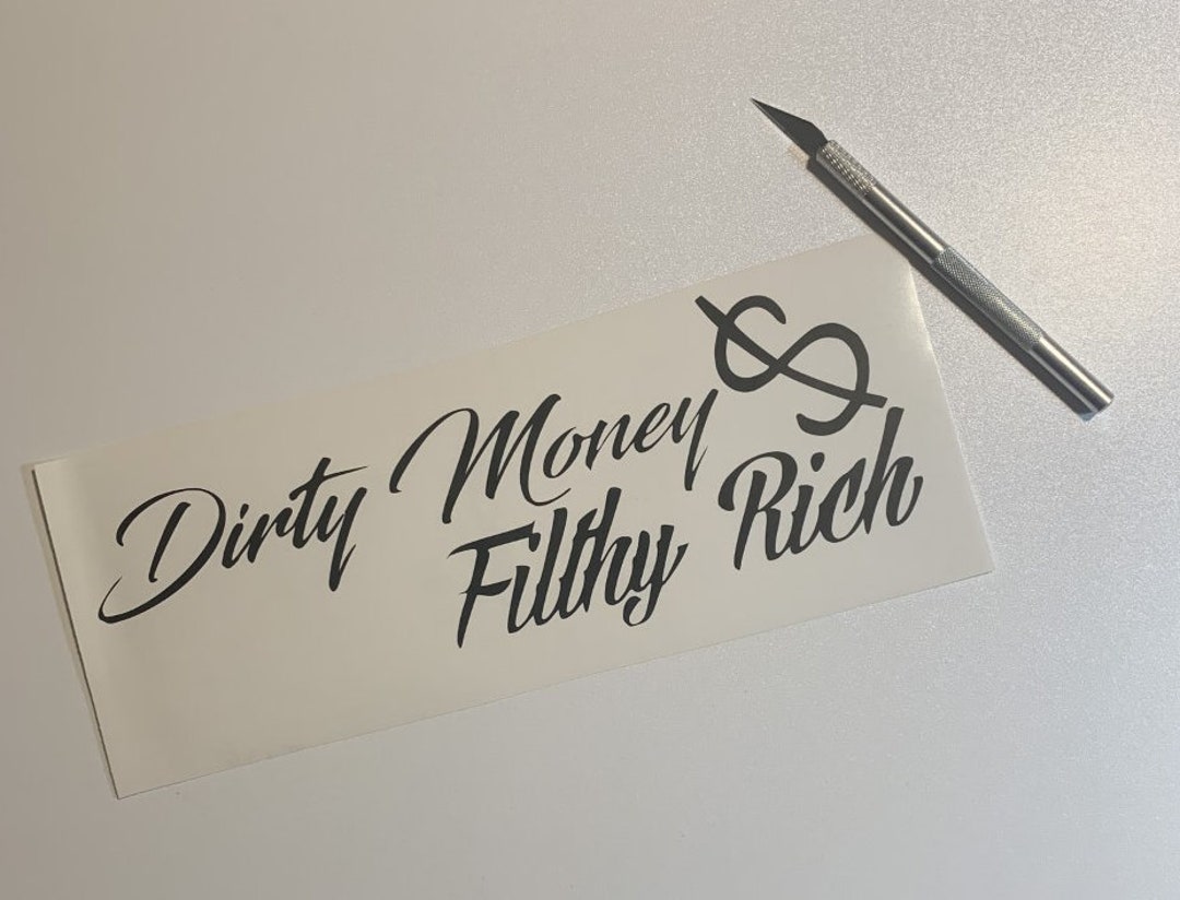 Dirty Money (stacked) Vinyl Decal - Etsy