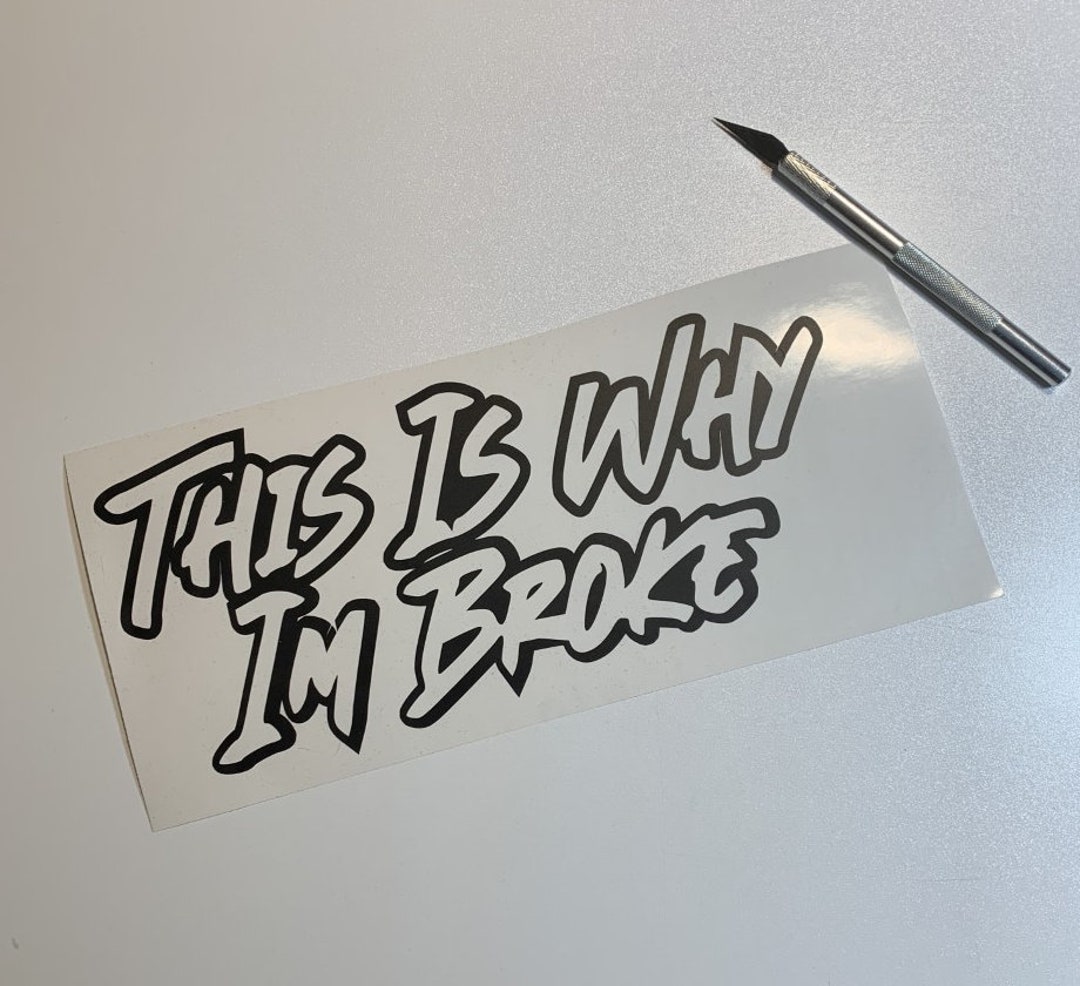 This is Why Im Broke Vinyl Decal - Etsy