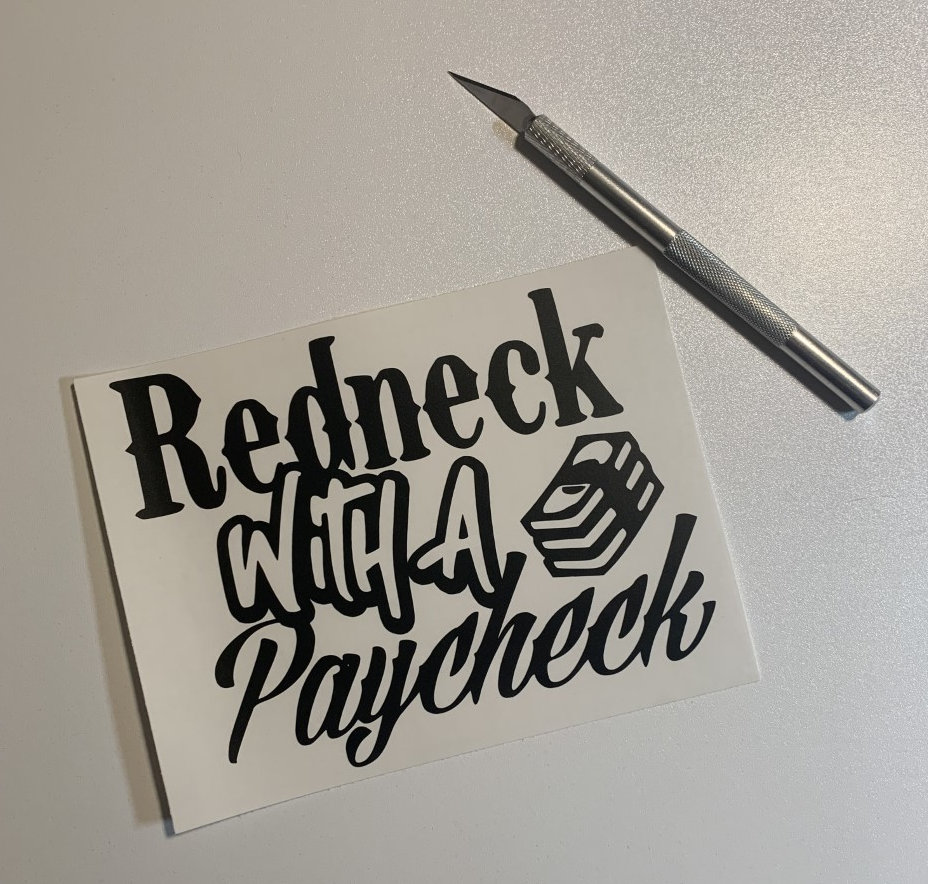 Redneck Paycheck Vinyl Decal - Etsy