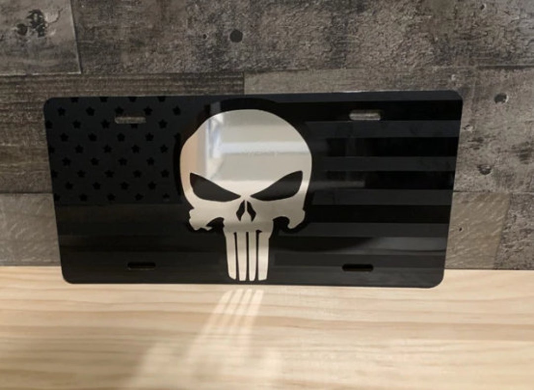 Punisher Skull License Plate - Etsy