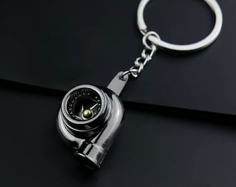 Boostnatics Rechargeable Electric Turbo Keychain With Sounds LED chrome ...