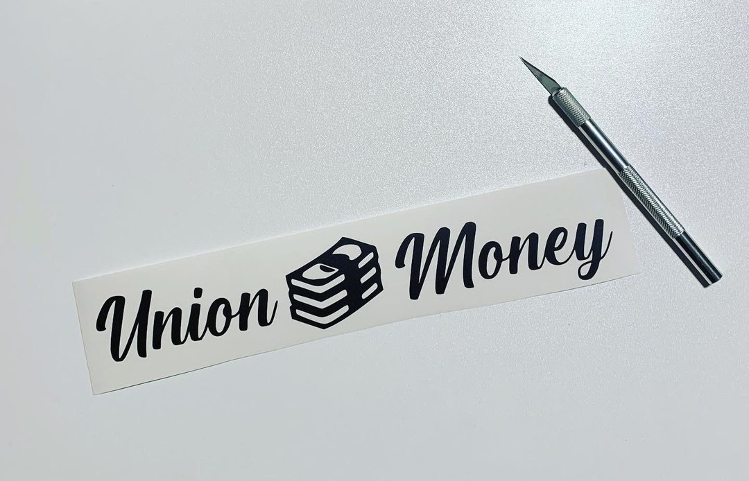 Union Money Vinyl Decal - Etsy
