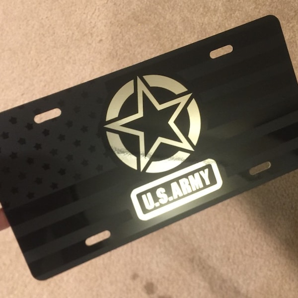 Personalized License Plate Army - Etsy