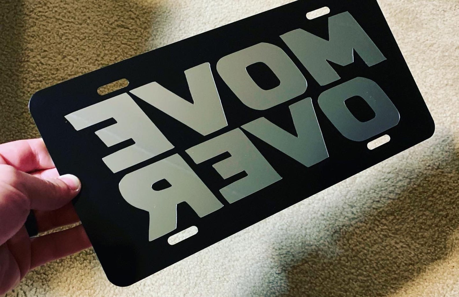 MOVE OVER License Plate - Etsy