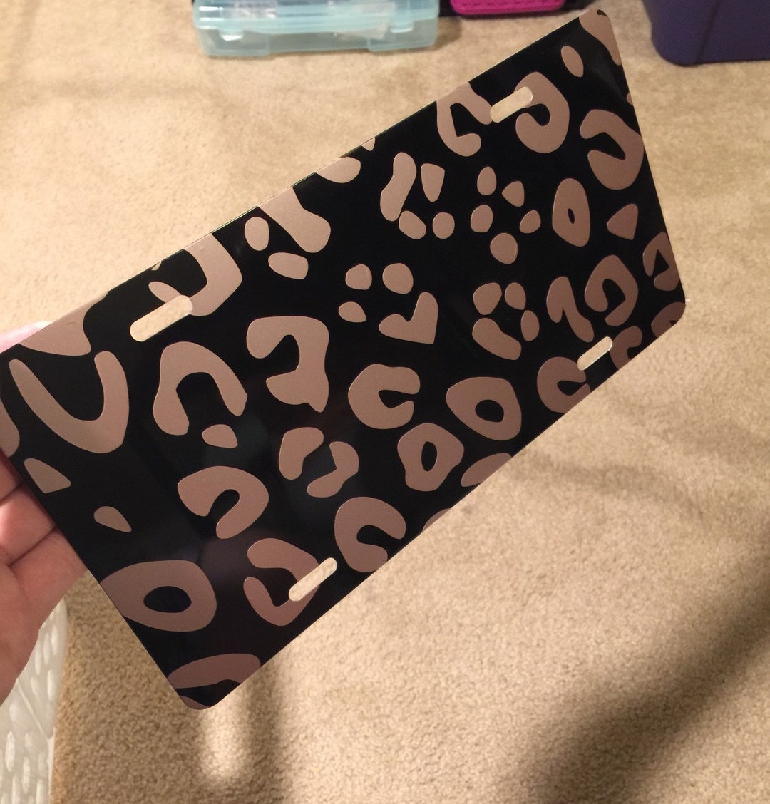 Cheetah Print License Plate - Etsy