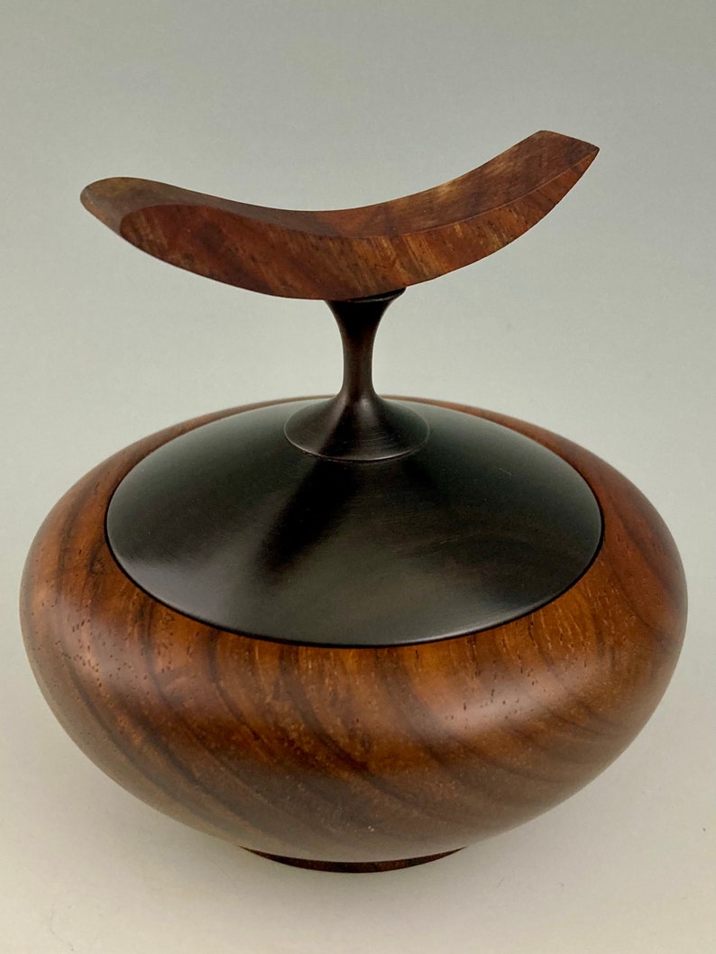 Cocobolo and African Blackwood Turned Box - Etsy