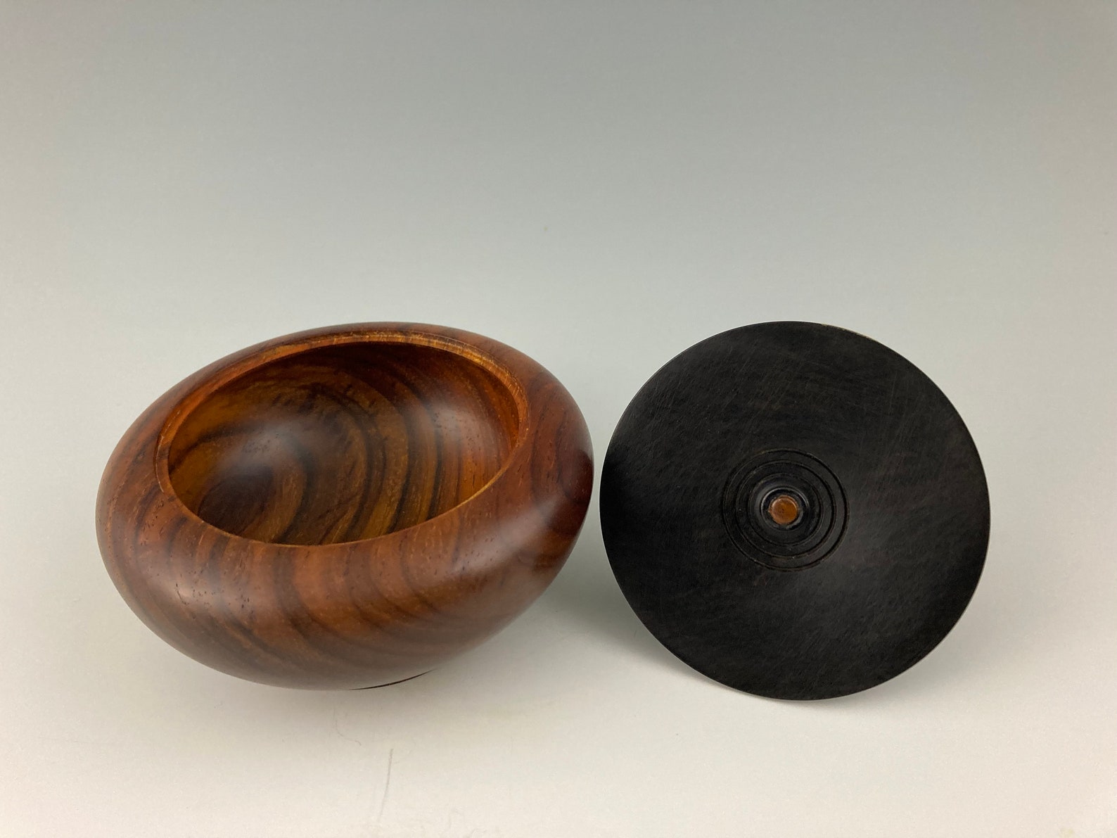Cocobolo and African Blackwood Turned Box - Etsy