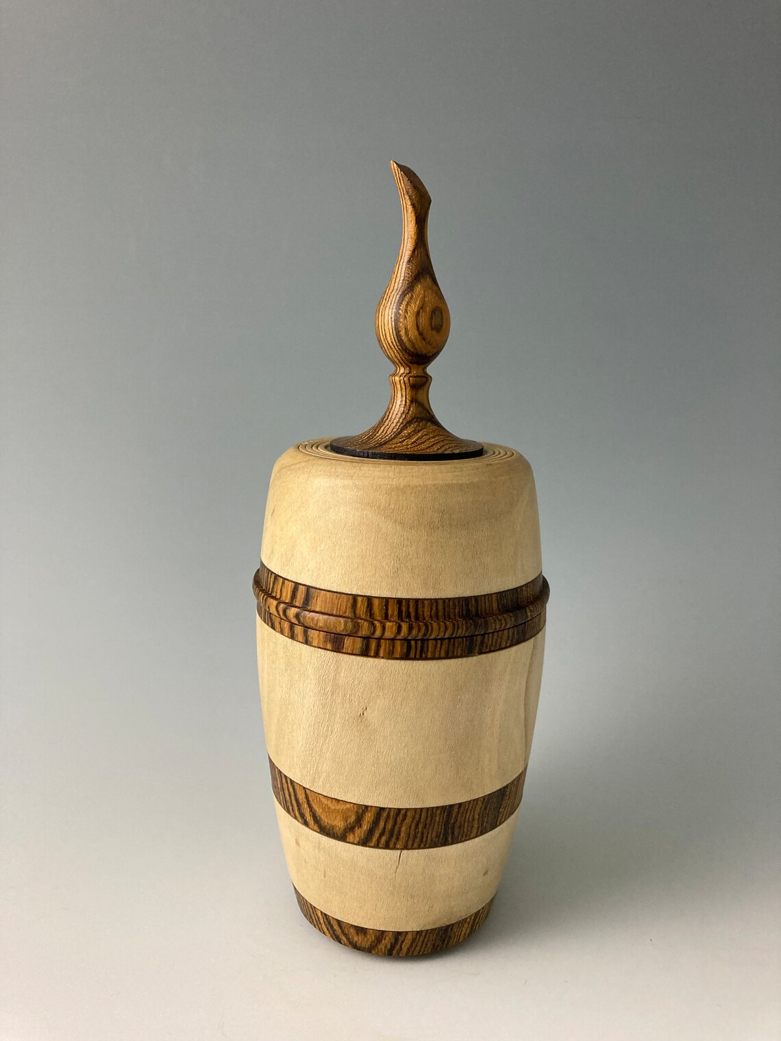 Bocote and Holly Turned Box - Etsy