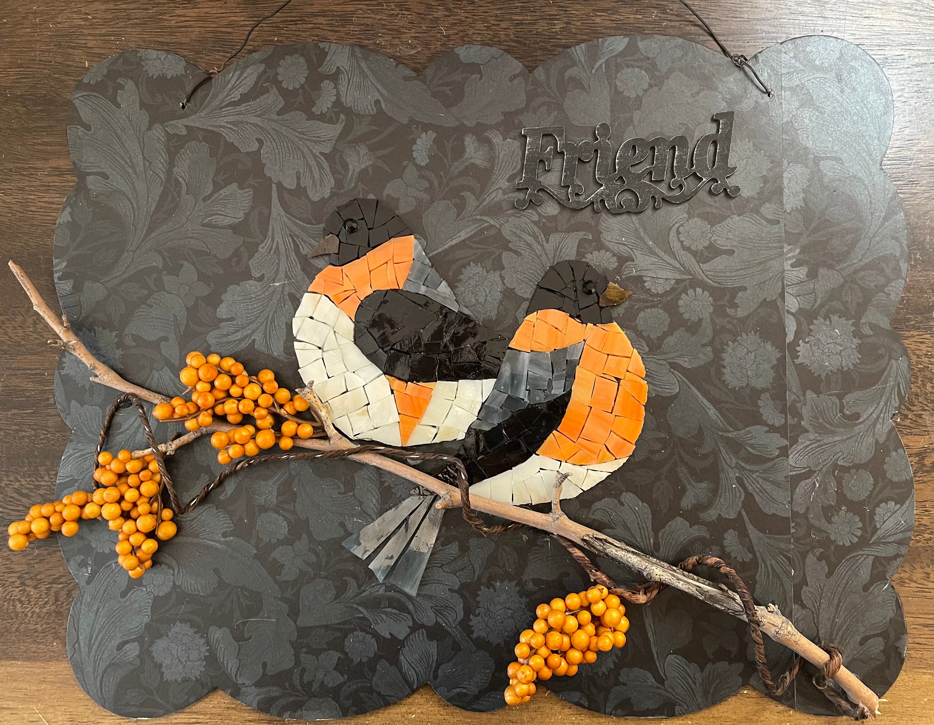 Stained Glass Fall Friends Stained Glass Art Wall Decor - Etsy