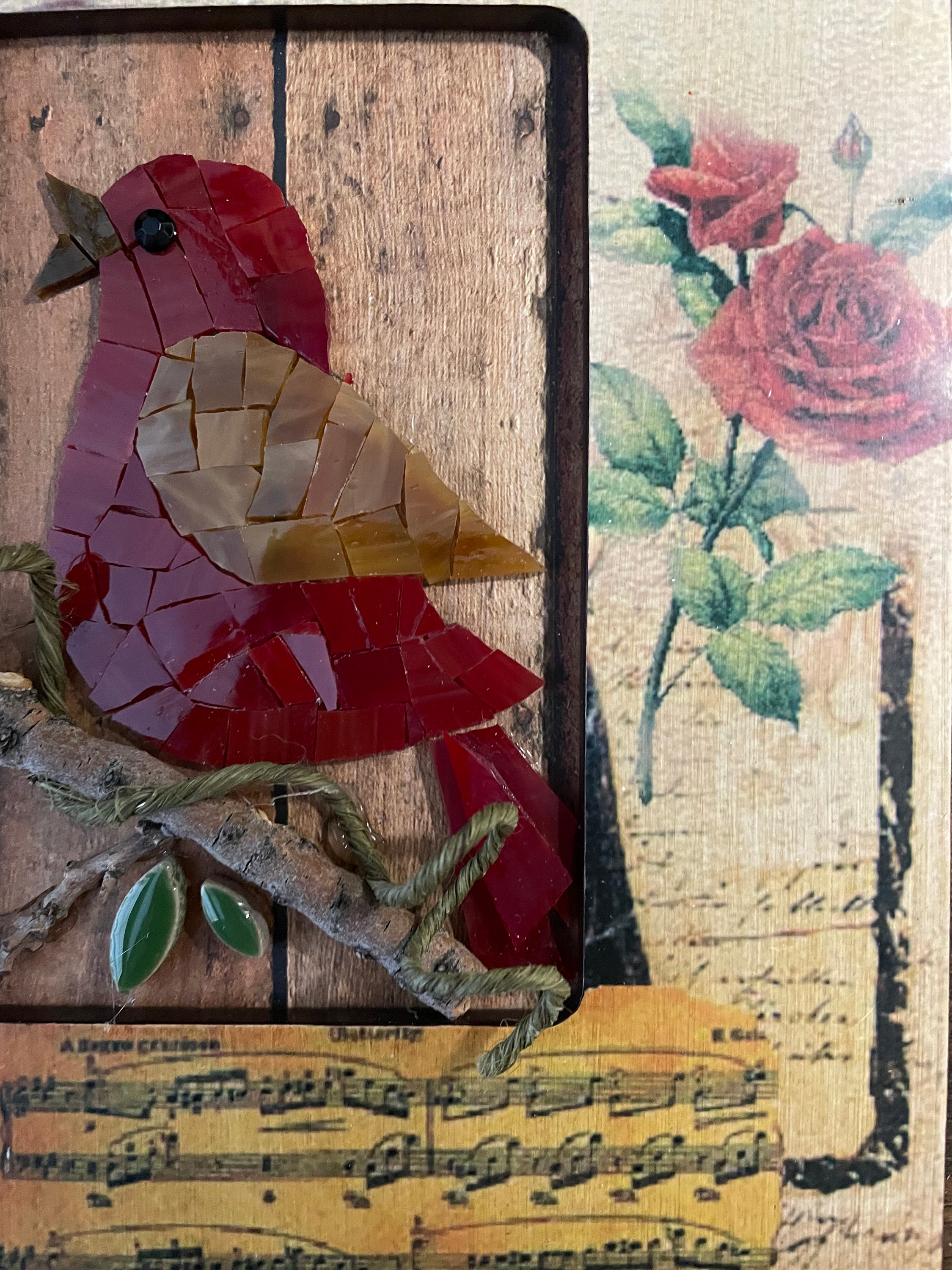 Stained Glass Singing Birds Stained Glass Art Picture Frame - Etsy