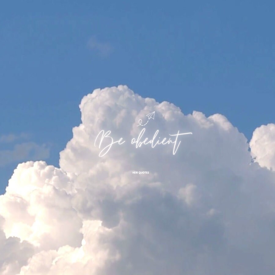 Be Obedient Quote Sticker, Vinyl Positive Sticker for Water Bottles ...