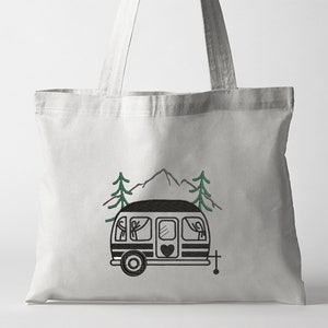 Caravan Embroidery, Camping Embroidery, Mobile Home Design, Embroidery ...