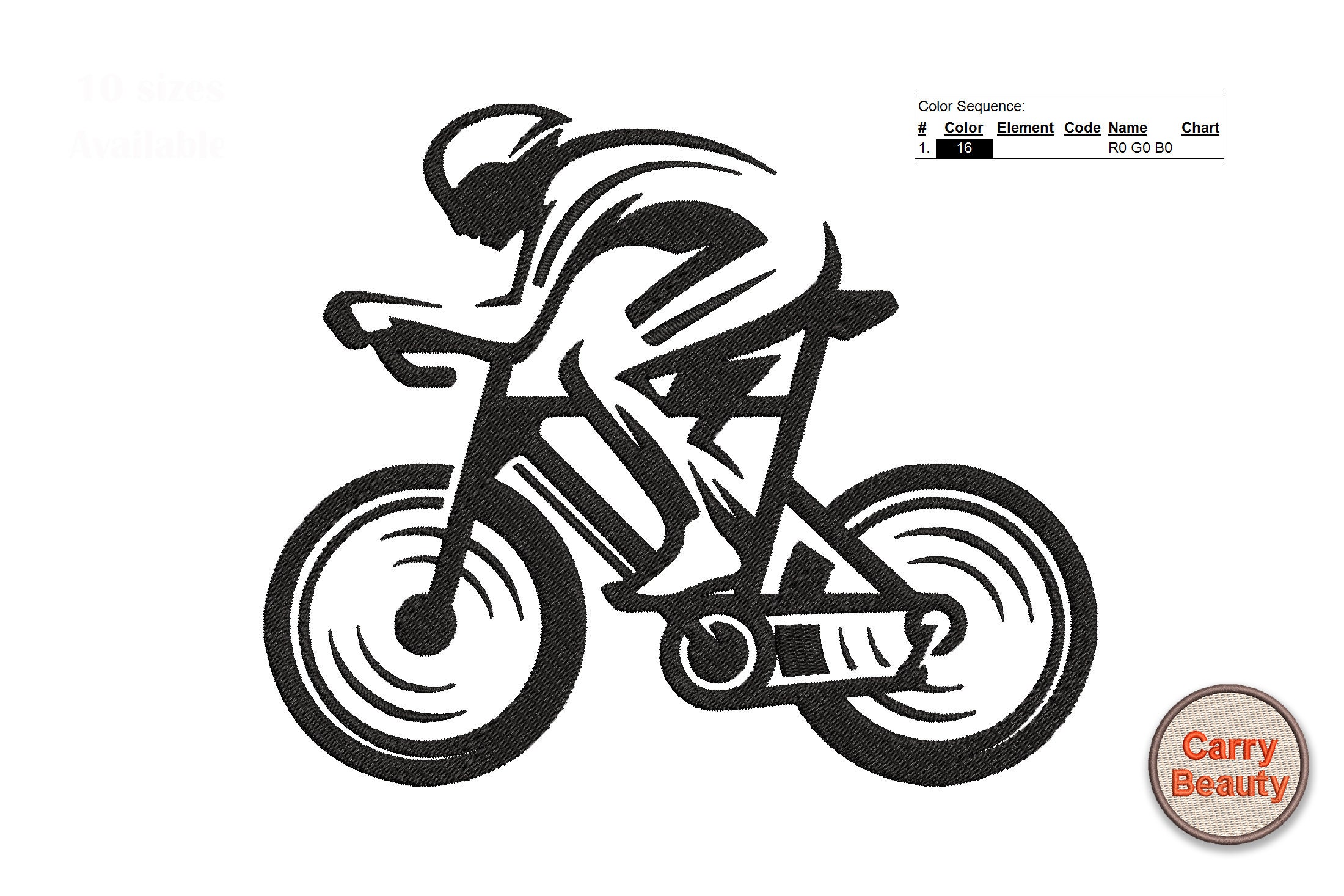 Bike Embroidery, Bicycle Embroidery, Sport Embroidery, Biker Embroidery ...