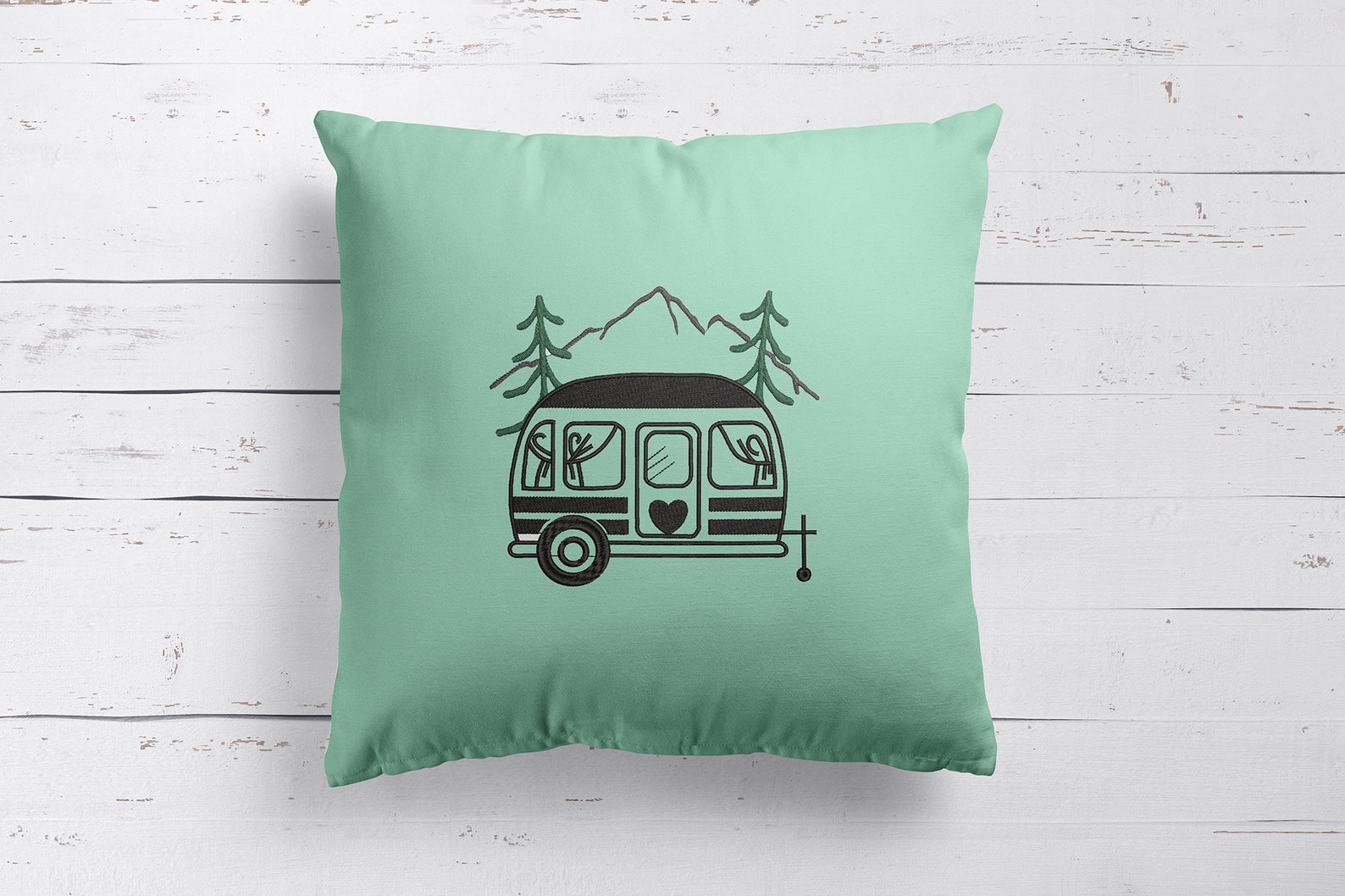 Caravan Embroidery Camping Embroidery Mobile Home Design - Etsy