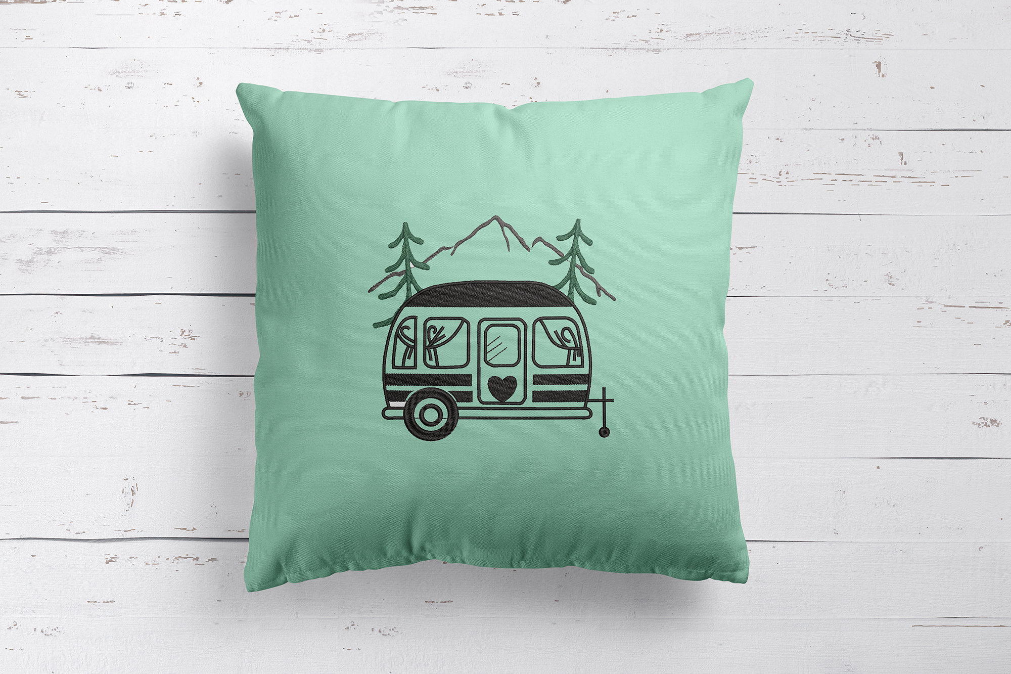 Caravan Embroidery Camping Embroidery Mobile Home Design - Etsy