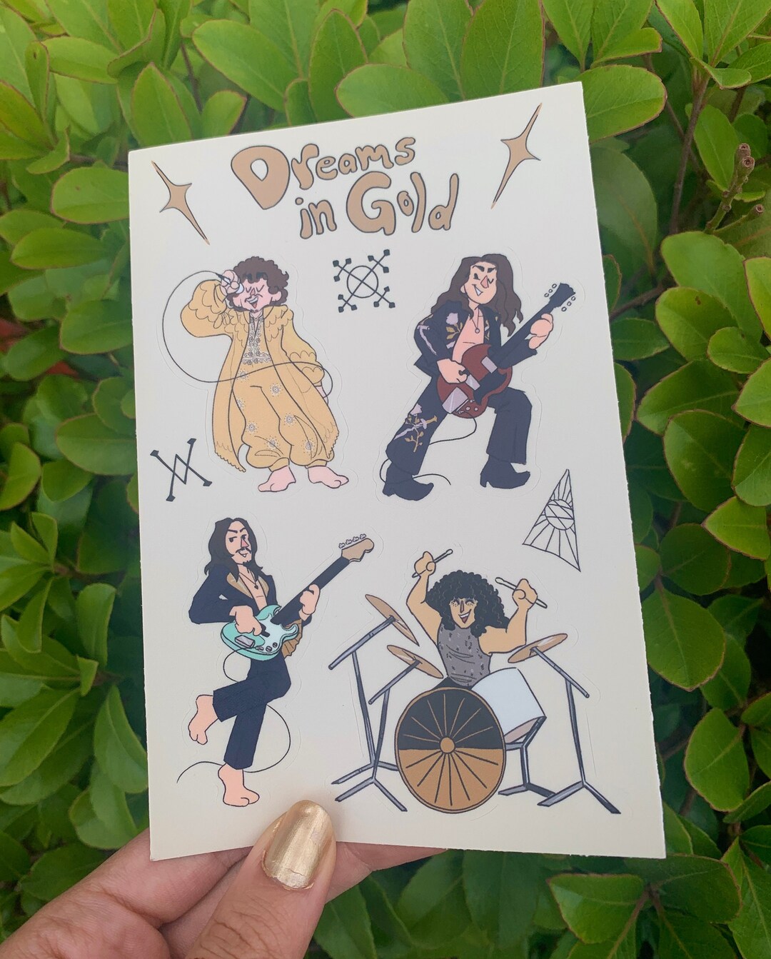 Greta Van Fleet Dreams in Gold Sticker Sheet - Josh Kiszka, Jake Kiszka ...