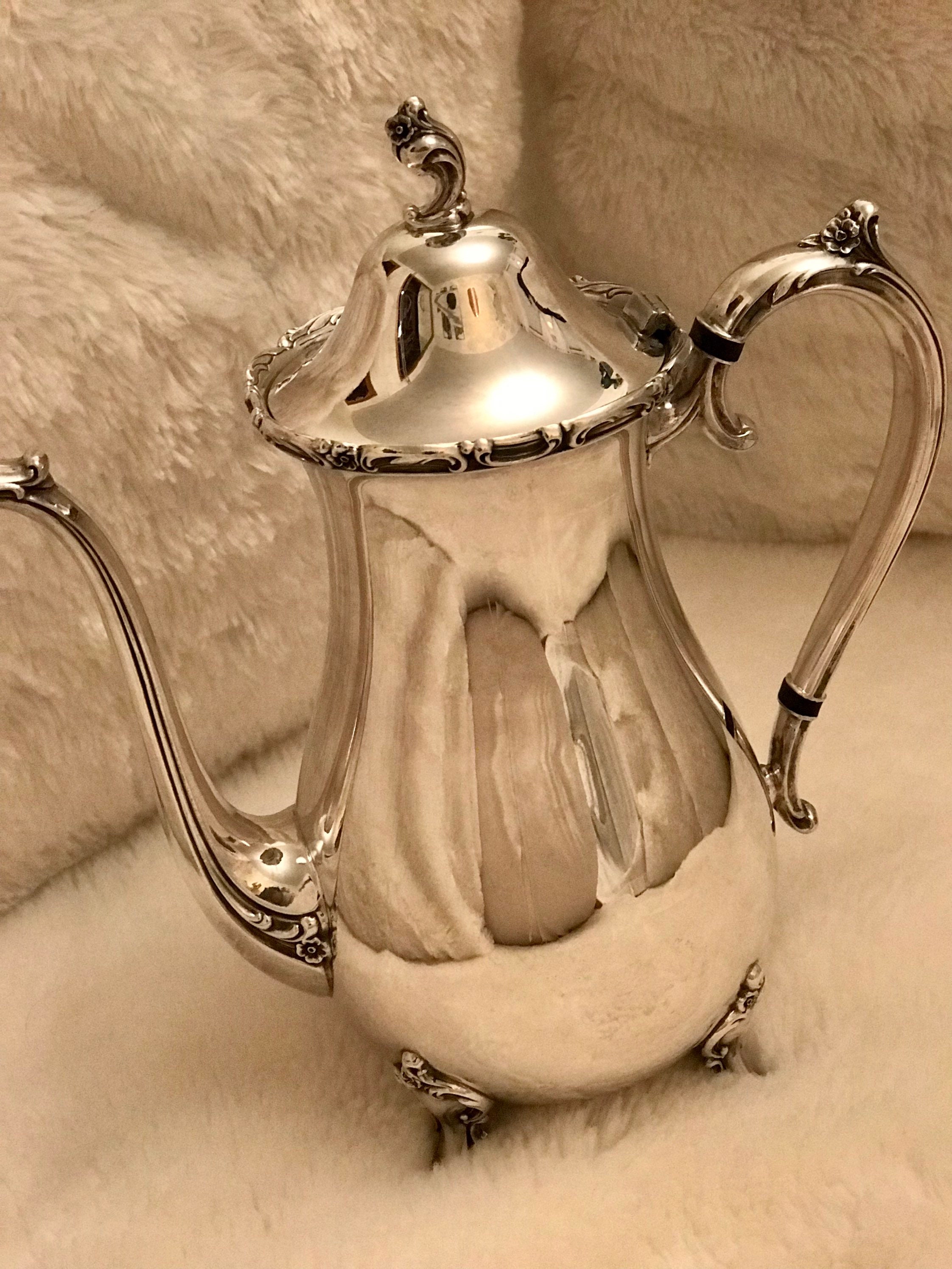 2 Piece Silver Plate Tea Set 1847 Rogers Reflection TEA POT/SUGAR With ...
