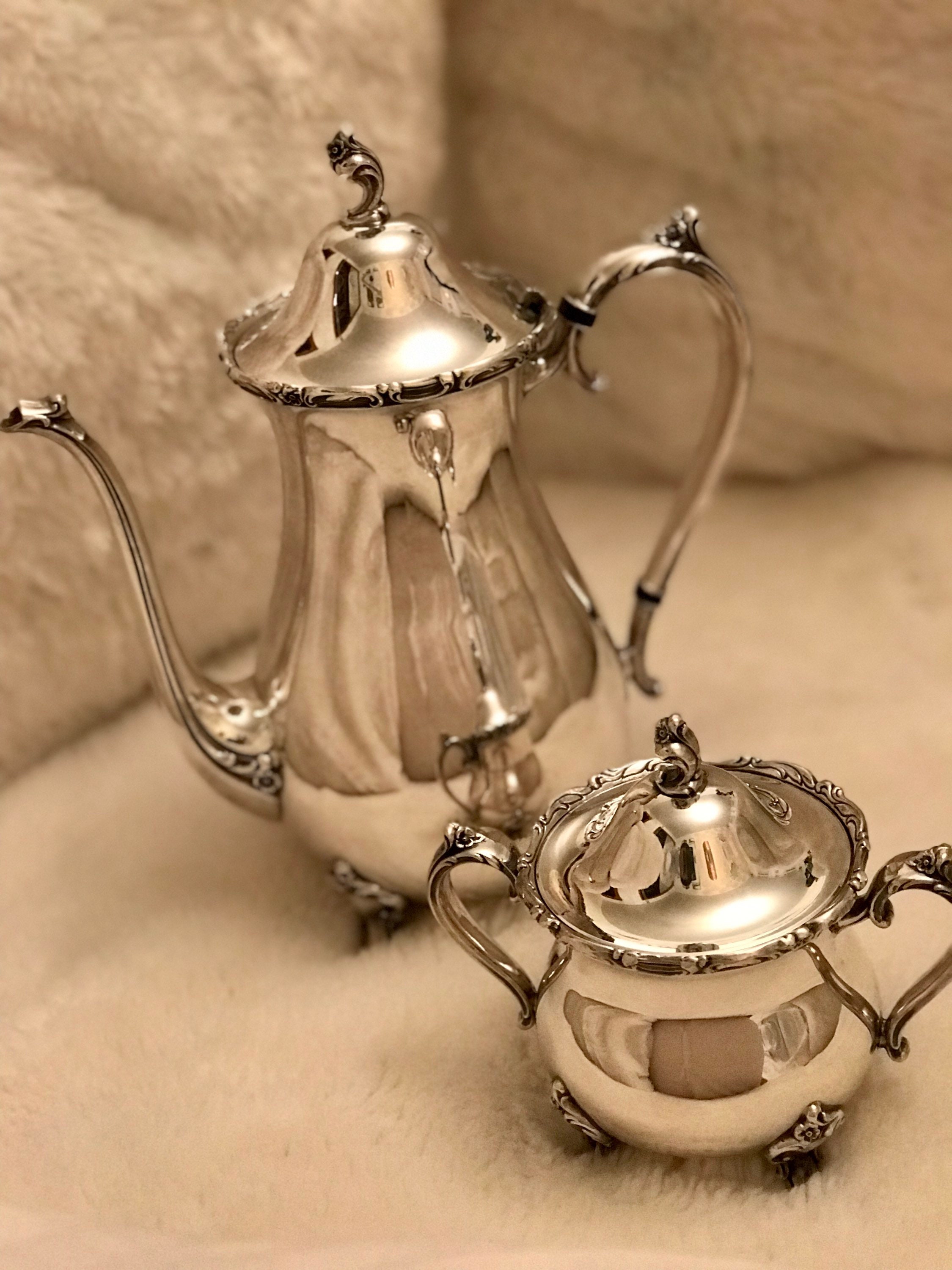 2 Piece Silver Plate Tea Set 1847 Rogers Reflection TEA POT/SUGAR With ...