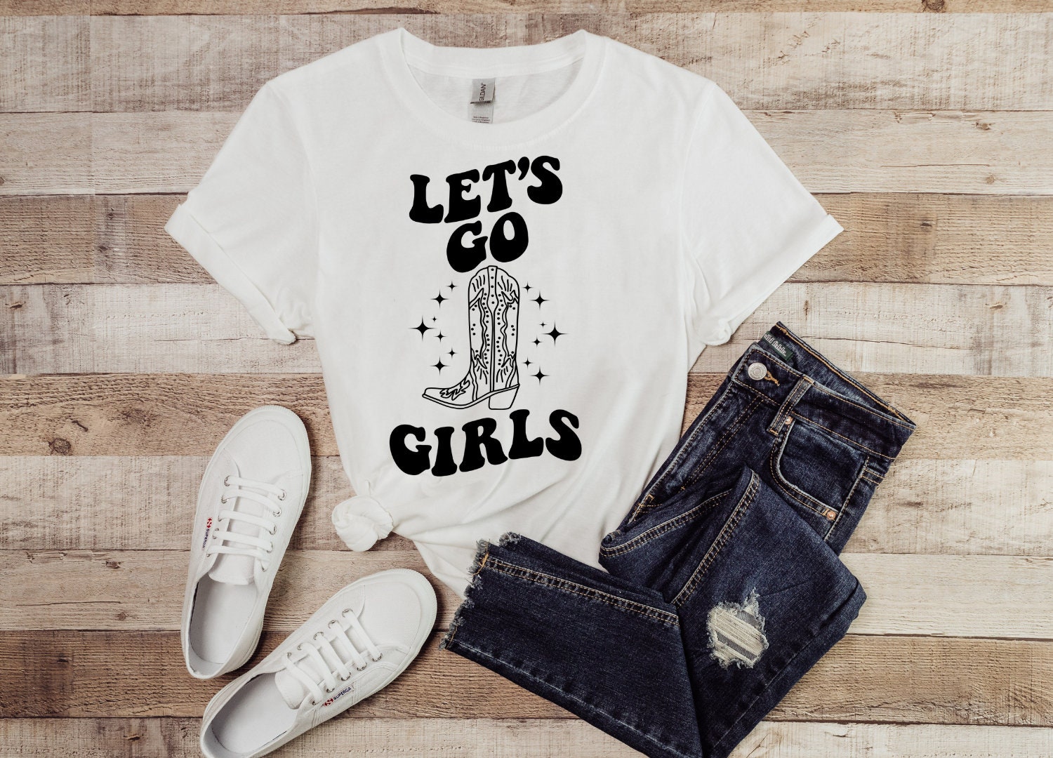 Let's Go Girls Cowgirl Boot PNG, Sublimation Use Only in Black & Pink ...