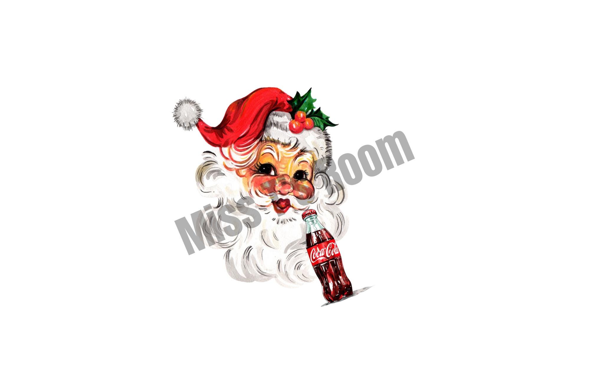 Vintage Santa With Coke | PNG | Digital Download - Etsy