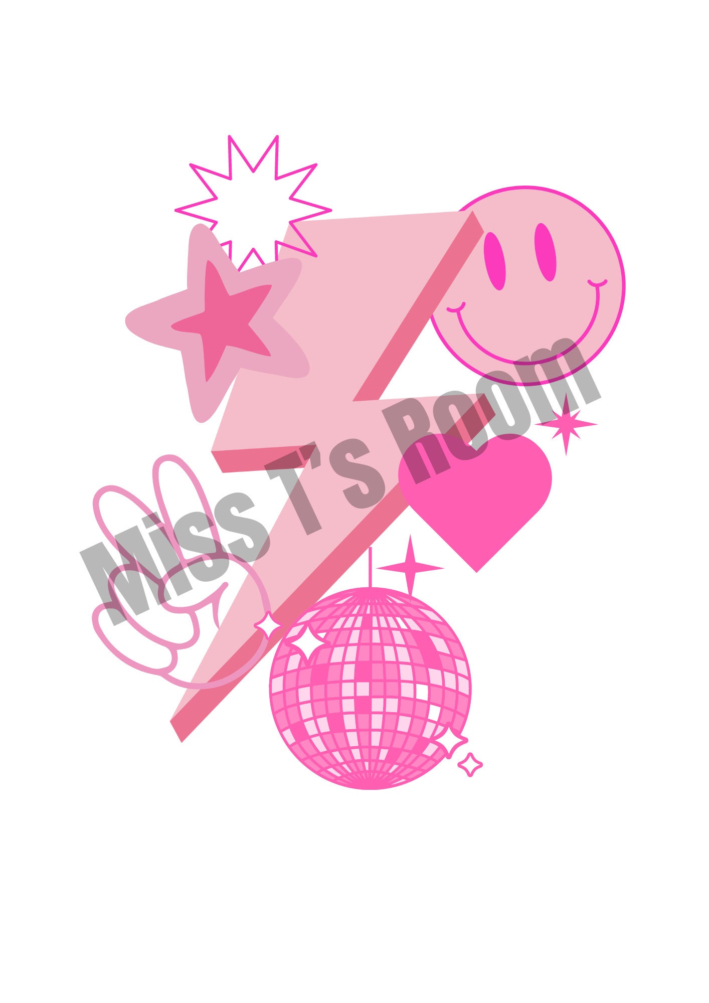 Retro Pink Design | PNG | Digital Download - Etsy