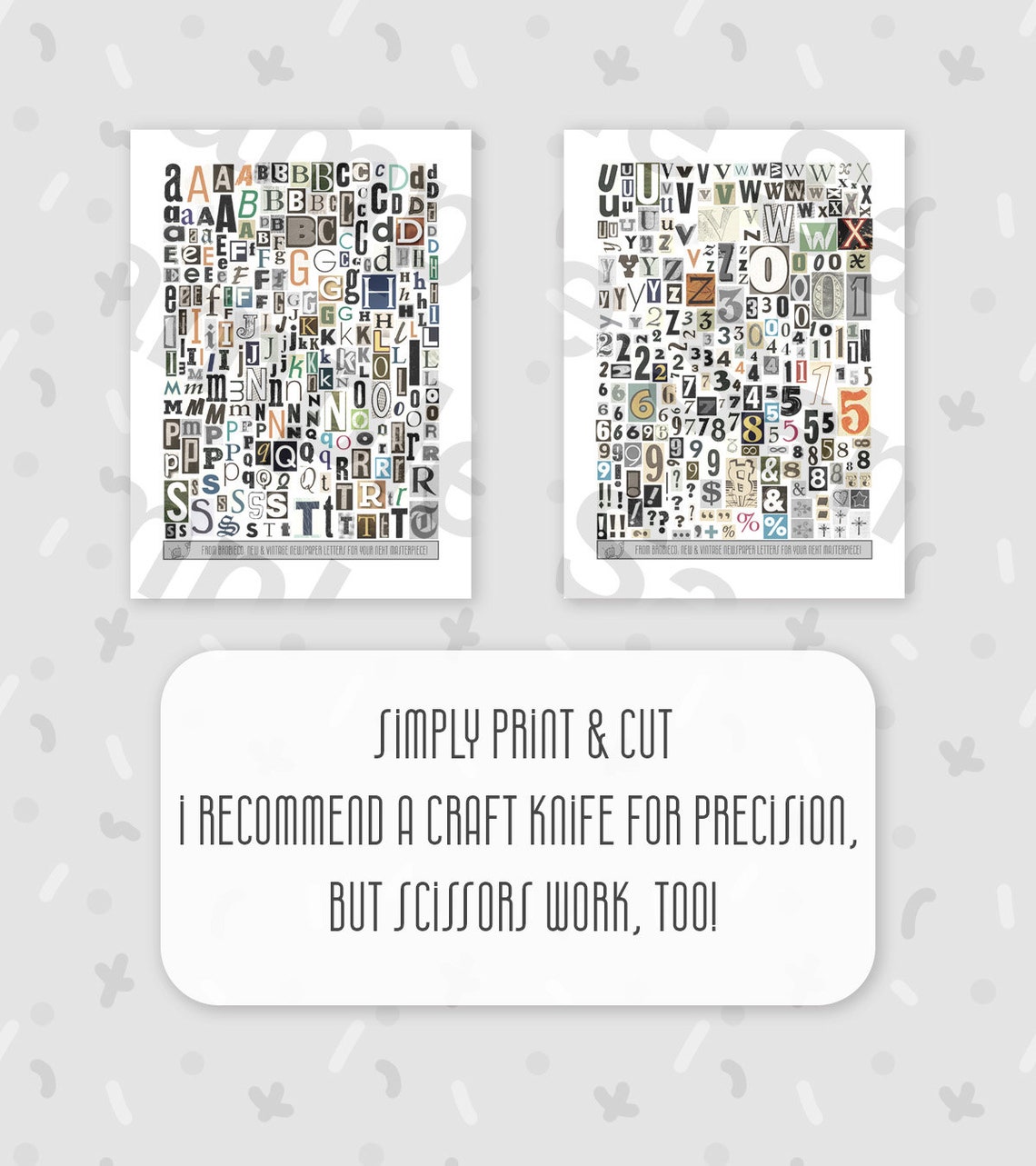 Printable Vintage Newspaper Cutout Letters for Collage or Junk Journal ...