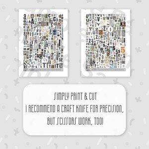 Printable Vintage Newspaper Cutout Letters for Collage or Junk Journal ...