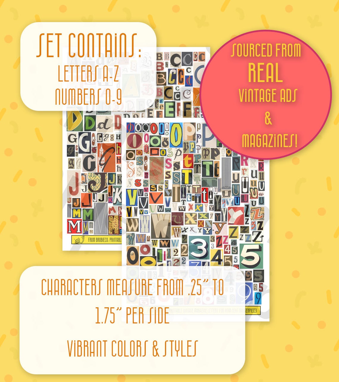 Printable Vintage Magazine Cutout Letters for Collage or Junk Journal ...