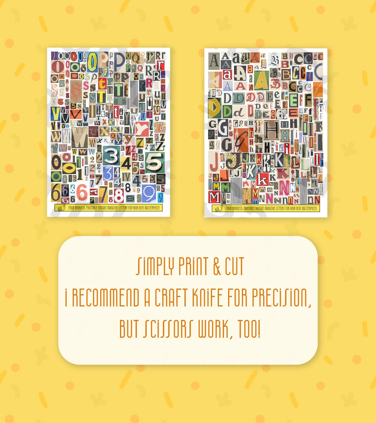 Printable Vintage Magazine Cutout Letters for Collage or Junk Journal ...