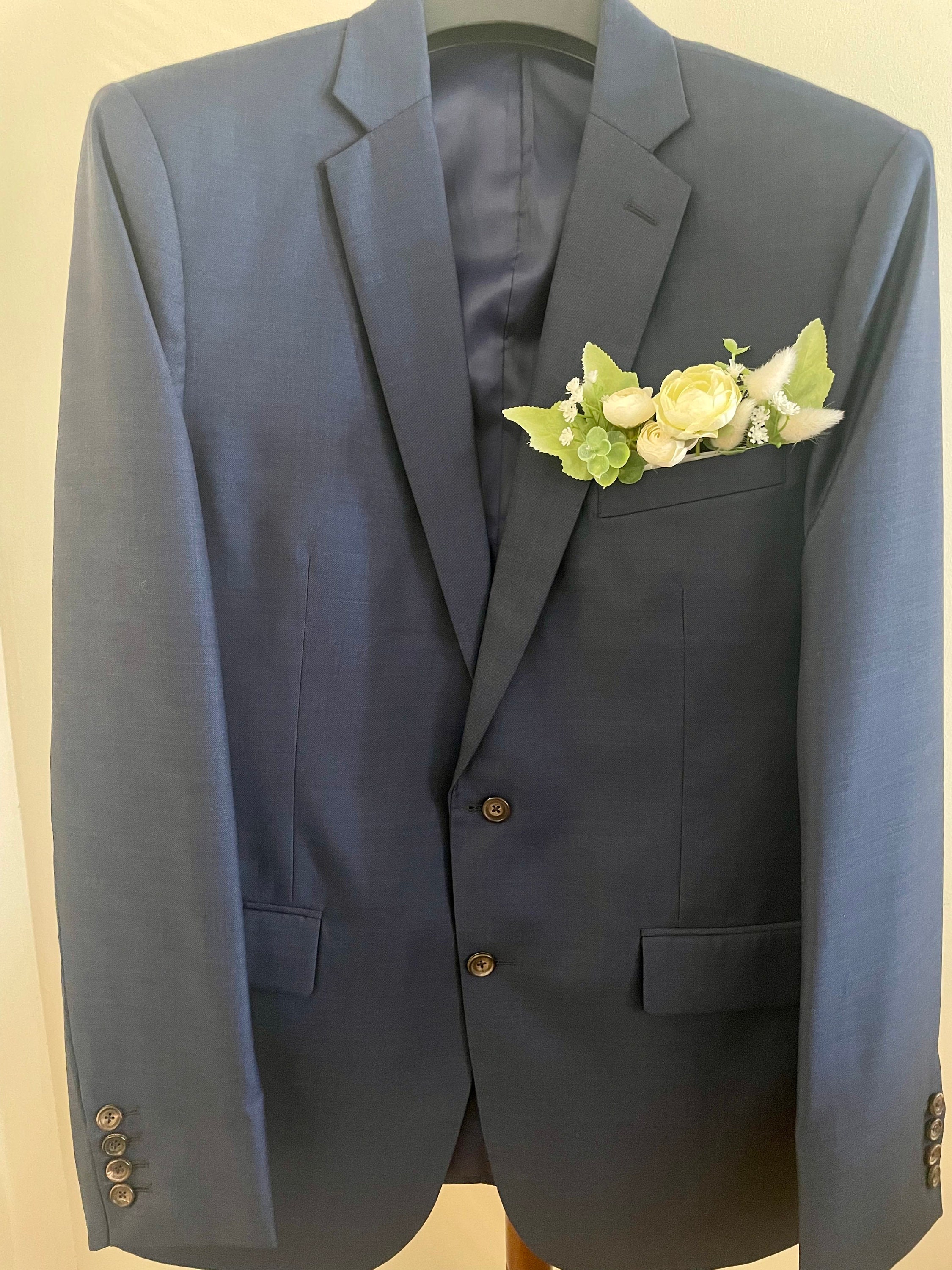 Pocket Boutonnière, Prom Boutonnière, Silk Flowers, Dried Flowers ...