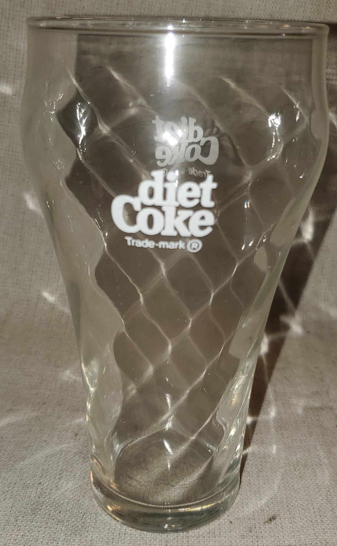 Vintage Diet Coke Coca Cola Glass | Etsy